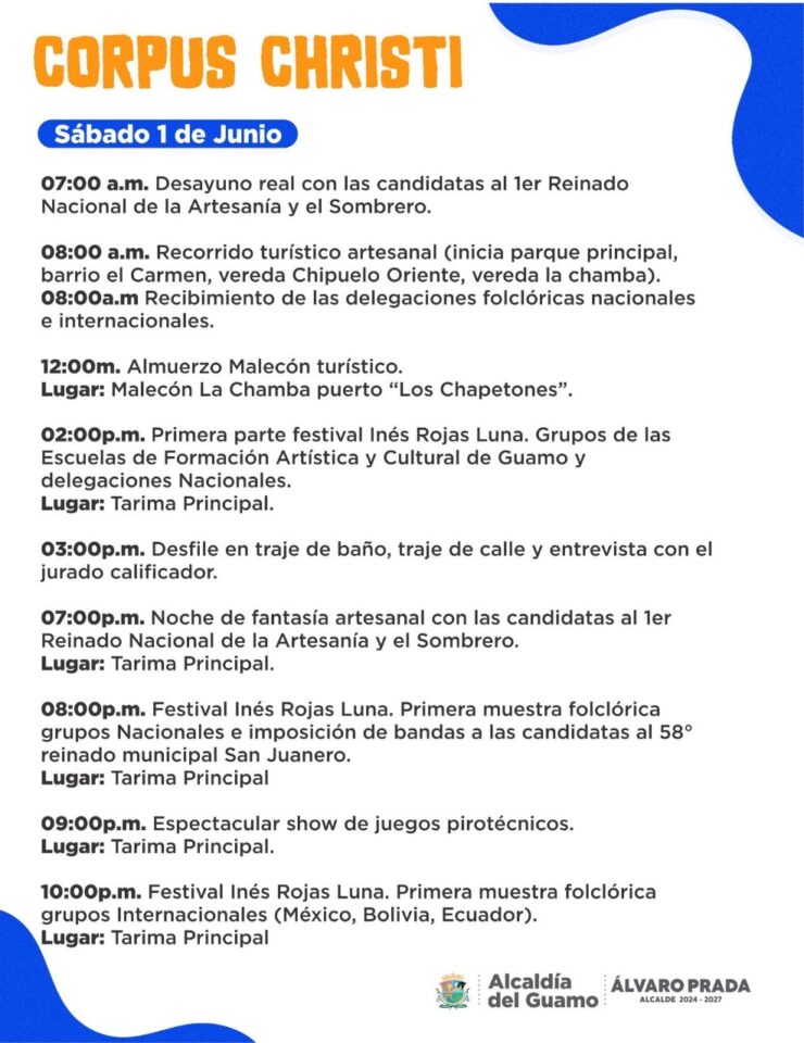 El Guamo está listo para celebrar su tradicional fiesta del Corpus ...